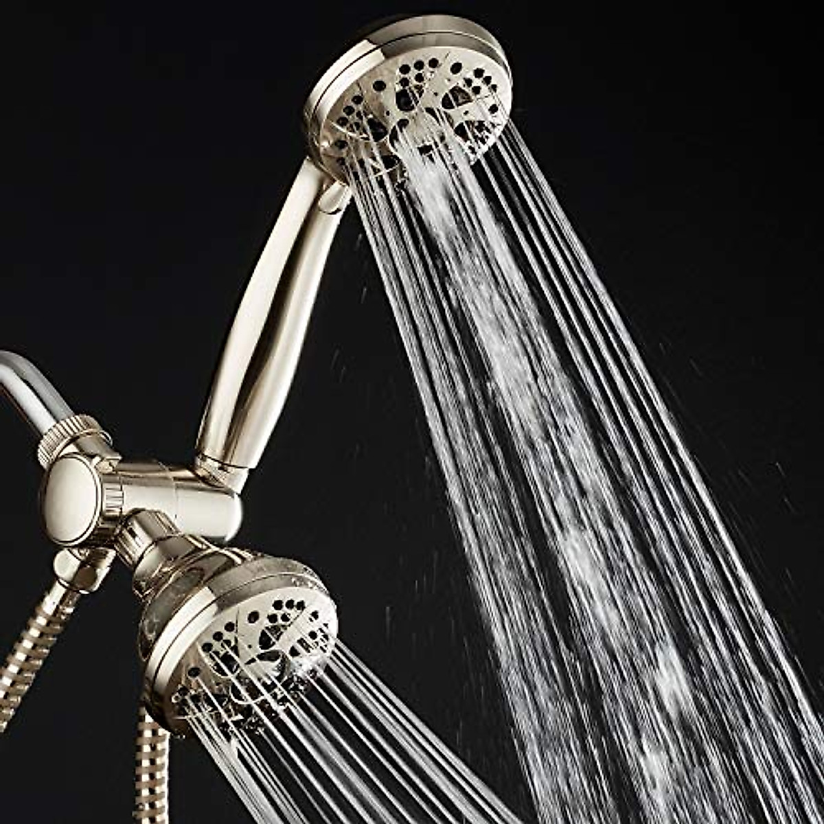 AquaDance Brushed Nickel High Pressure 3-way 48-setting Rain – Handheld Shower Head Combo – Angle Adjustable, Anti-Clog Jets, Tool-Free Installation - USA Standard Certified – Top U.S. Brand