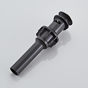 Gangang Bathroom Sink Drain with Overflow Vessel Sink Lavatory Vanity Pop Up Drain Stopper Chrome Cap, ABS Plastic Rustproof