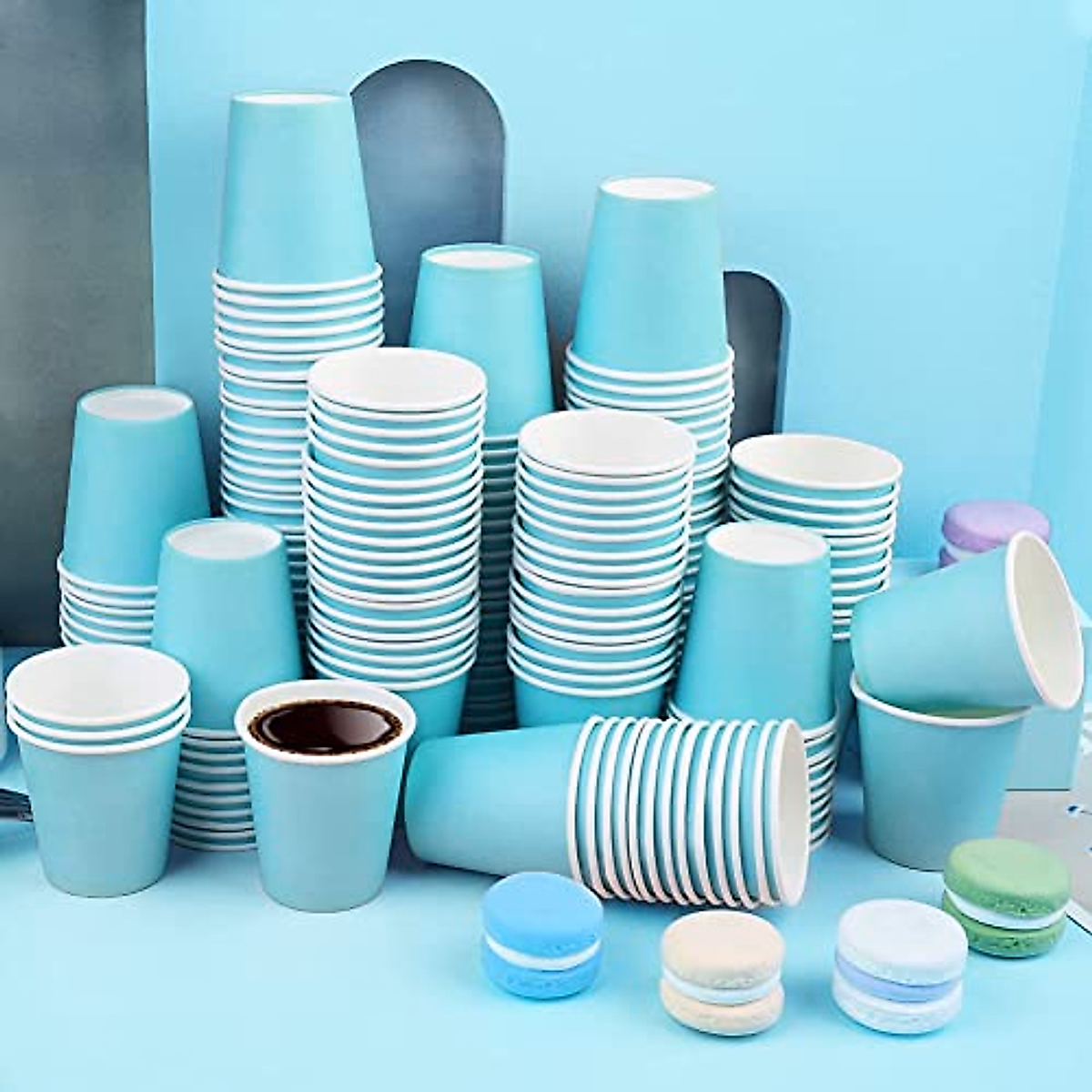 100 Pack 3oz Small Snack Paper Cups For Juice,Candy, Disposable Moushwash Cups for Water, Ideal for Party Bathroom and Office