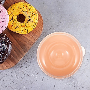 ABOOFAN 3pcs Bagel Fresh Holder Container Sandwich Containers Round Donut Keeper Holder Fresh Saver Muffin Bread Fruit Storage Box Food Container for Fridge Take Out Box