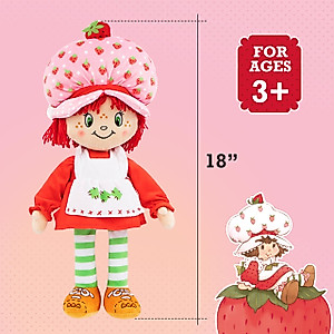 Strawberry Shortcake Plush Pillow Buddy - Super Soft Stuffed Character Pillow - Polyester Microfiber, 18 Inches