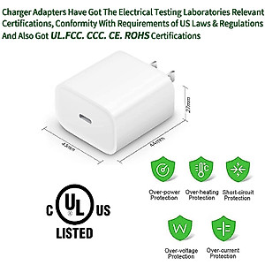 iPhone 14 13 12 11 Super Fast Charger [Apple MFi Certified ] 20W High Speed PD USB-C Wall Charger 6FT Cable Compatible with iPhone 14/14 Pro/14 Pro Max/14 Plus/13/13Pro/12/12 Pro/11/11Pro,iPad