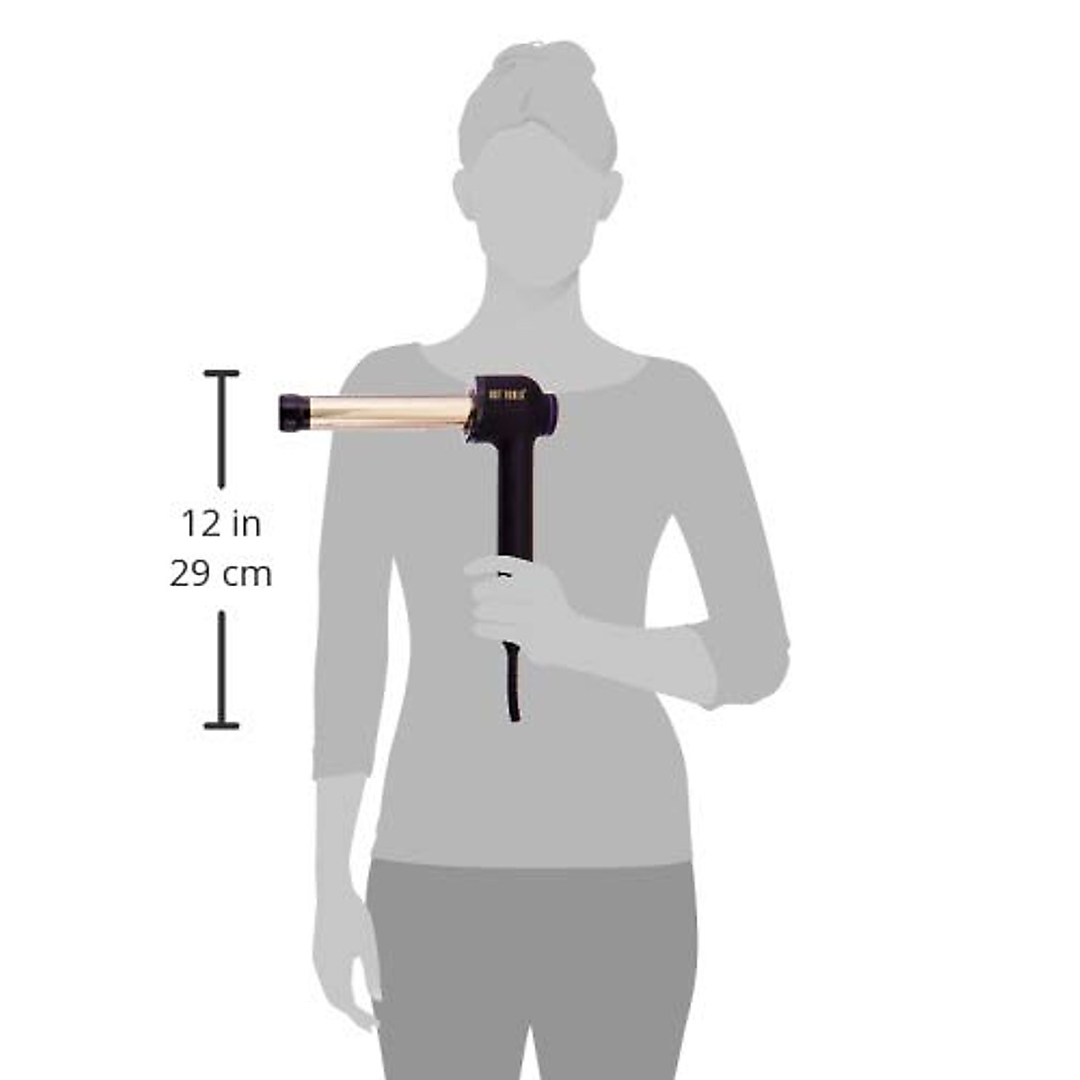 Hot Tools Pro Artist 24K Gold Curlbar Curling Wand | Long Lasting, Defined Curls (1 in)