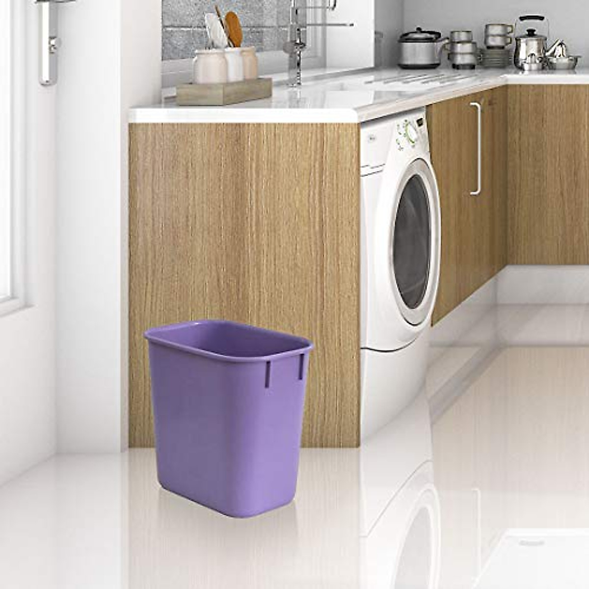 Acrimet Wastebasket Bin 13QT (Plastic) (Purple Color) (Set of 4)
