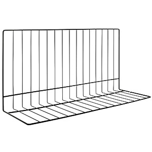 HUBERT L Shape Black Wire Shelf Divider - 24"L x 8" and 12" Sides