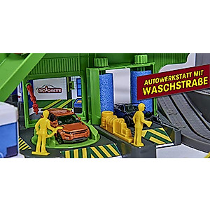 DICKIE TOYS: Majorette Super City Garage Playset with 6 Die-Cast Cars, Parking Building Play World on Seven Floors, 6 Light and Sound Effect Systems, For Ages 3 and up , 128 x 78 x 73 cm