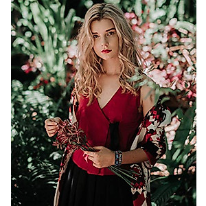 ORAZIO 35 Pcs Mens Braided Leather Bracelets Set for Women Cool Boho Ethnic Tribal Wooden Bead Cuff Wrap Bracelet Handmade Wrist Adjustable