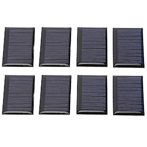 8PCS Mini Portable Solar Panel Cells - 5V 30MA Polycrystalline Silicon Charger Epoxy Plates DIY Toy Materials - Mini Solar Epoxy Charger Panels