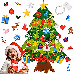 MYHJL DIY Felt Christmas Tree Merry Christmas Decoration for Home Xmas Gifts Cristmas Tree Ornaments New Year 2024(01#)