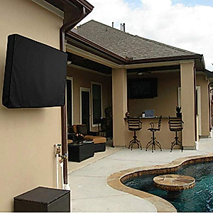 Indeed BUY Outdoor TV Cover 55" - 58" - with Bottom Cover - 600D Waterproof TV Cover and Weatherproof Dust-Proof Material,Protect Your LED, LCD, Plasma TV Screens