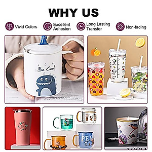 20 Sheets Waterslide Decal Paper INKJET CLEAR,8.5X11 Inch Water Slide Transfer Paper Transparent Printable for Tumblers,Ceramics,Plastics,Glasses,DIY