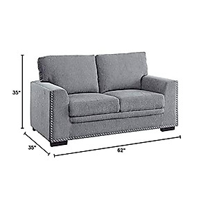 Lexicon Winona Living Room Loveseat, Gray