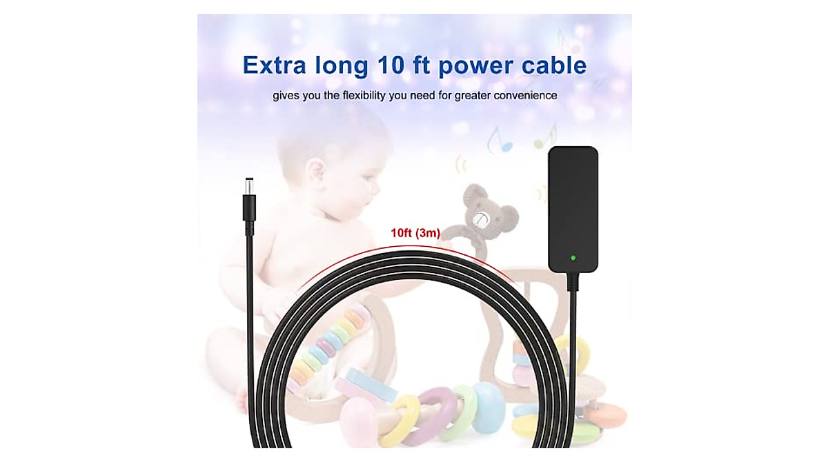 6V Baby Swing AC Adapter Power Cord for Ingenuity & Fisher-Price