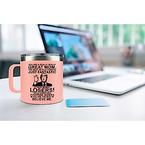 Mothers Day Gifts for Mom - Mothers Day Gifts from Daughter, Son, Kids - Funny Gifts for Women, Wife - Mother Gifts - Mom Birthday Gifts - Birthday Gifts for Mom - Present for Mom Mug 14oz, Pink