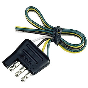 Reese Towpower 74124 12" 4-Way Flat Trailer End Connector - Black