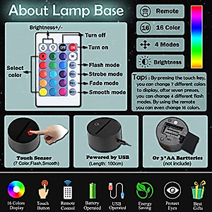 3D LED Night Light Police Box Tardis Touch Remote Control with 16 Color Gradient and Flash Creative Call Box Desk Lamp Home Bedroom Deco Sleep Boy Birthday Gift Best Toy