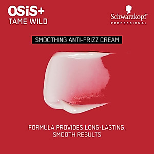 OSiS+ Tame Wild – Smoothing Anti-Frizz Cream - Strong Control and Long-Lasting Anti-Humidity Effect – Styling Product for Heat Protection, Surface Smoothness and Shine, 5 oz