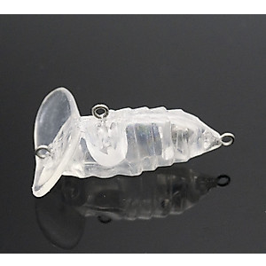 10PCS Unpainted Lure Blanks 2.8g 4.2cm with 3mm Free Fishing Eye Crankbait Simulation Blank Body Clear Hard Baits Trout Salmon Minnow Lure Popper Lures Topwater Freshwater 3mm 8061