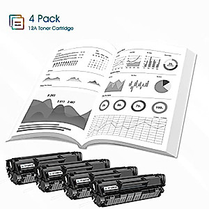 Cool Toner Compatible Toner Cartridge Replacement for HP 12A Q2612A for HP Laserjet 1020 1022 1018 1010 1012 3050 3015 3055 3030 MF4350d MF4150 MF4370dn D420 MF4270 Printer (Black 4Pack)