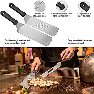 Grill Accessories Kit,Upgrade 42pcs Flat Top Griddle Accessories Set for Blackstone and Camp Chef,Spatula,Scraper,Griddle Cleaning Kit Carry Bag for Hibachi Grill, Men Outdoor BBQ with Meat Injector
