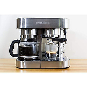 Espressione Combination Stainless Steel Espresso + Coffee Maker, 10 cups