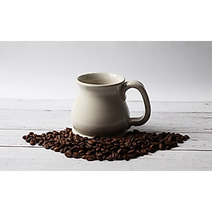 SHS Collection USA Handmade 12oz Coffee Mug Potbelly (High Gloss White)