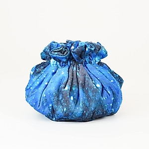 FanRoll Velvet Compartment Dice Bag with Pockets: Galaxy, Role Playing Game Dice Accessories for Dungeons and Dragons