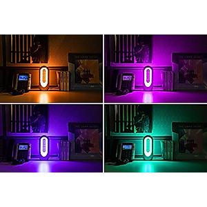 Enbrighten Color Changing LED Lamp, Modern Night, Dimmable Whites & Vibrant RBG Colors, Dorm Essentials, Ideal for Home Office, Gaming, Bedroom, Kids Room, Reading Light, 49632, Plastic, White