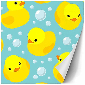 InterestPrint Gift Wrapping Paper 58"x 23" for Birthday, Baby Shower, Wedding Yellow Ducks (1 Roll)