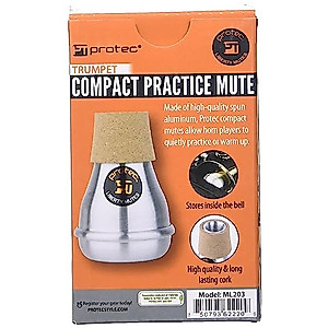 Protec ML203 Liberty Trumpet Compact Aluminum Practice Mute