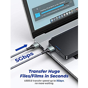 AINOPE [2 Pack] USB 3.0 Cable, USB to USB Cable, USB A Male to Male Cable [3.3FT+ 3.3FT] [Never Rupture] Double End USB Cord Compatible with Hard Drive Enclosures, DVD Player, Laptop Cooler and More