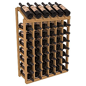 Wine Racks America® Pine 6 Column 8 Row Display Top Kit. Oak Stain
