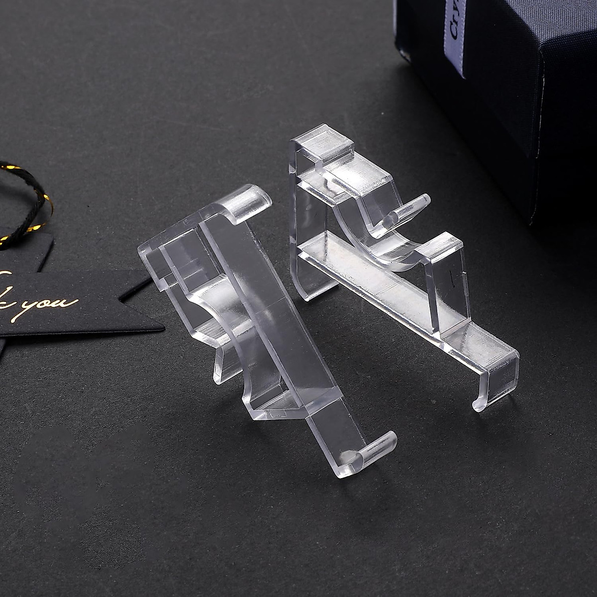 12 Pcs Valance Blind Clips Replacement Clear 2 Inch Blind Clips Plastic Hidden Clips Replacement Valance Clips for Blinds Valance Horizontal Blinds Parts