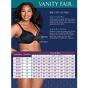 Vanity Fair Women's Illumination Full Figure Zoned-in Support Bra, Lightly Lined Cups up to DD, Underwire-Quartz, 36DD