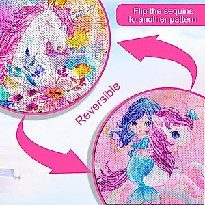 4PCS Rolling Backpack for Girls,Kids Unicorn Bookbag with Roller Wheels, Suitcase School Bag Set for Toddler Elementary