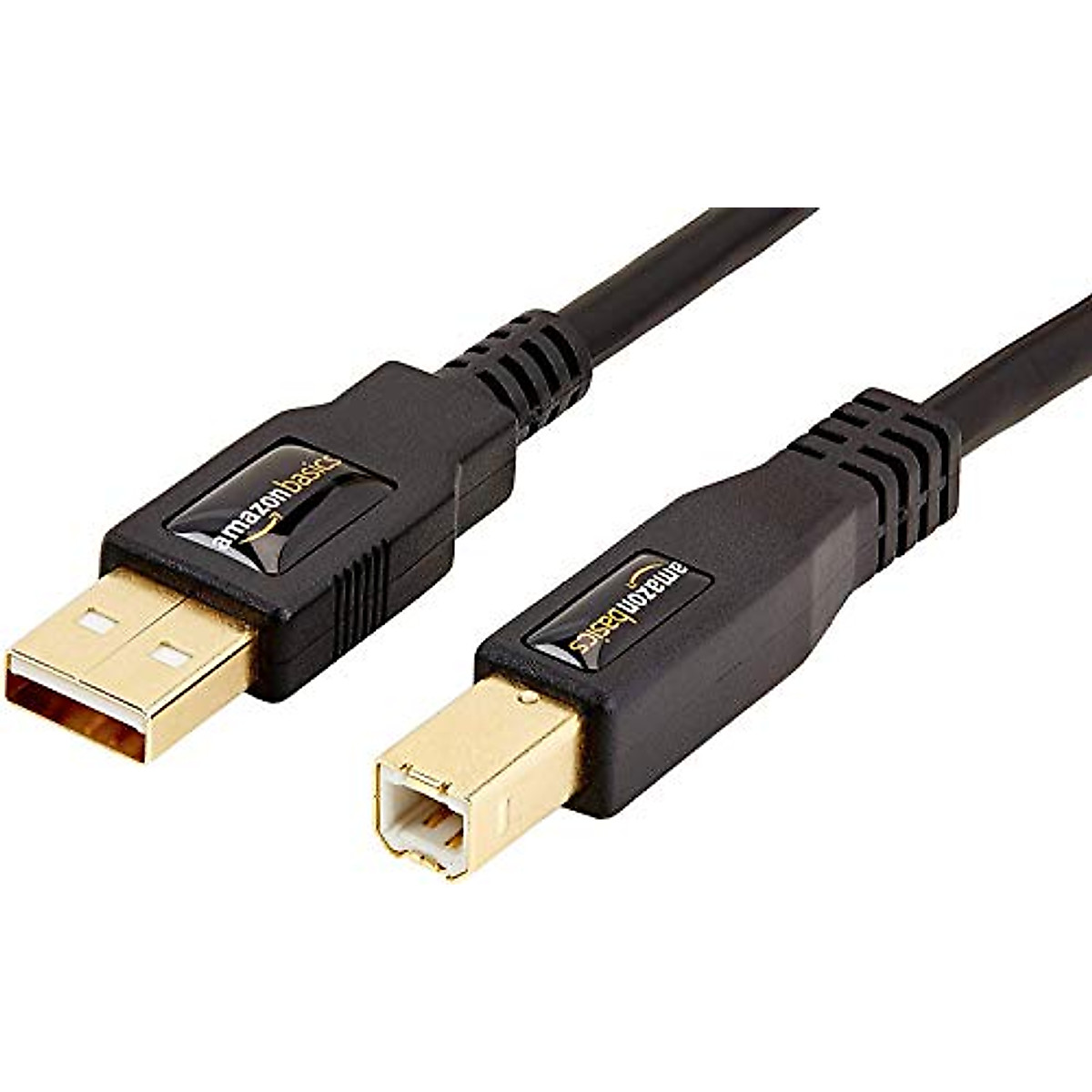 Amazon Basics USB 2.0 Printer Cable - A-Male to B-Male Cord - 6 Feet (1.8 Meters), Black