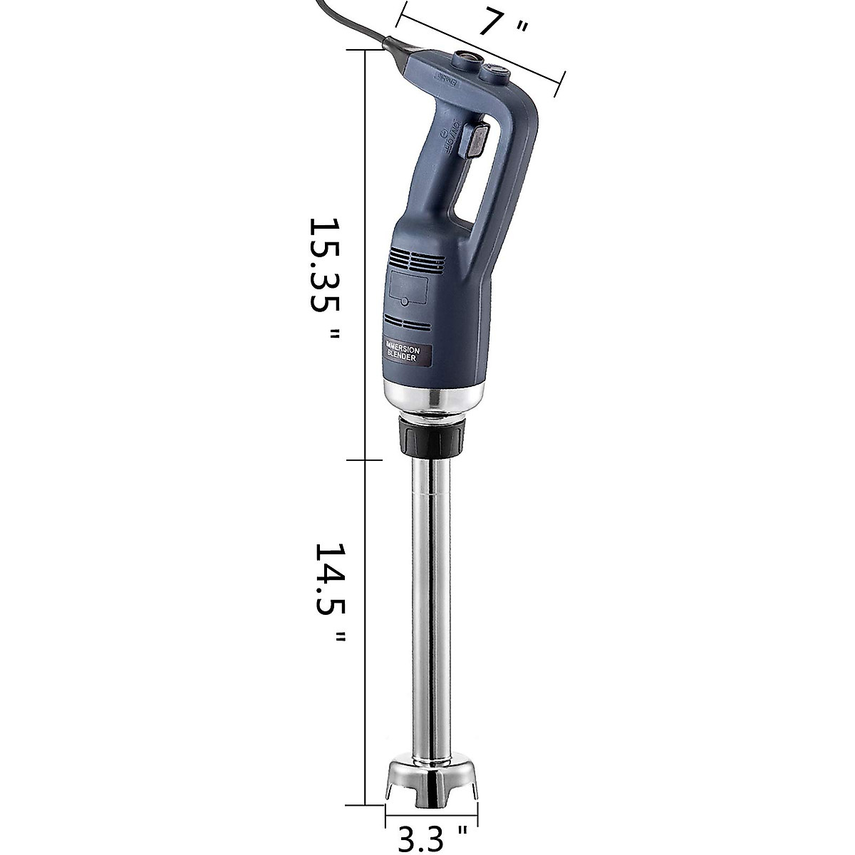 VBENLEM Commercial Immersion Blender 500W Power, Hand Held Mixer with 15.7-Inch 304 Stainless Steel Removable Shaft, Electric Stick Blender Variable Speed 4000-16000RPM