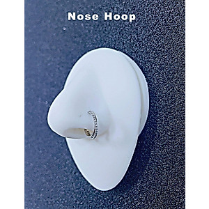 16g 8mm Silver 316L Surgical Steel Septum Rings Cubic Zirconia Nose Piercing Ring Twisted Hinged Nose Rings Hoop Cartilage Earring Lip Tragus Daith Rook Helix Piercing Jewelry 16 Gauge Septum Clicker