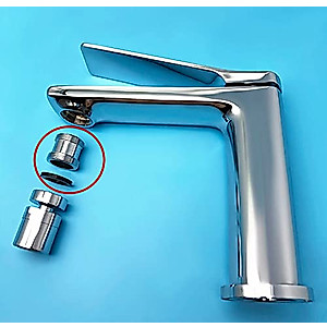 2pcs Brass Faucet Adapter, 22mm Male to 21mm Male NPT Thread, Tap Aerator Connector for Sink Faucet Aerator Water Purifier Adapter Aerator