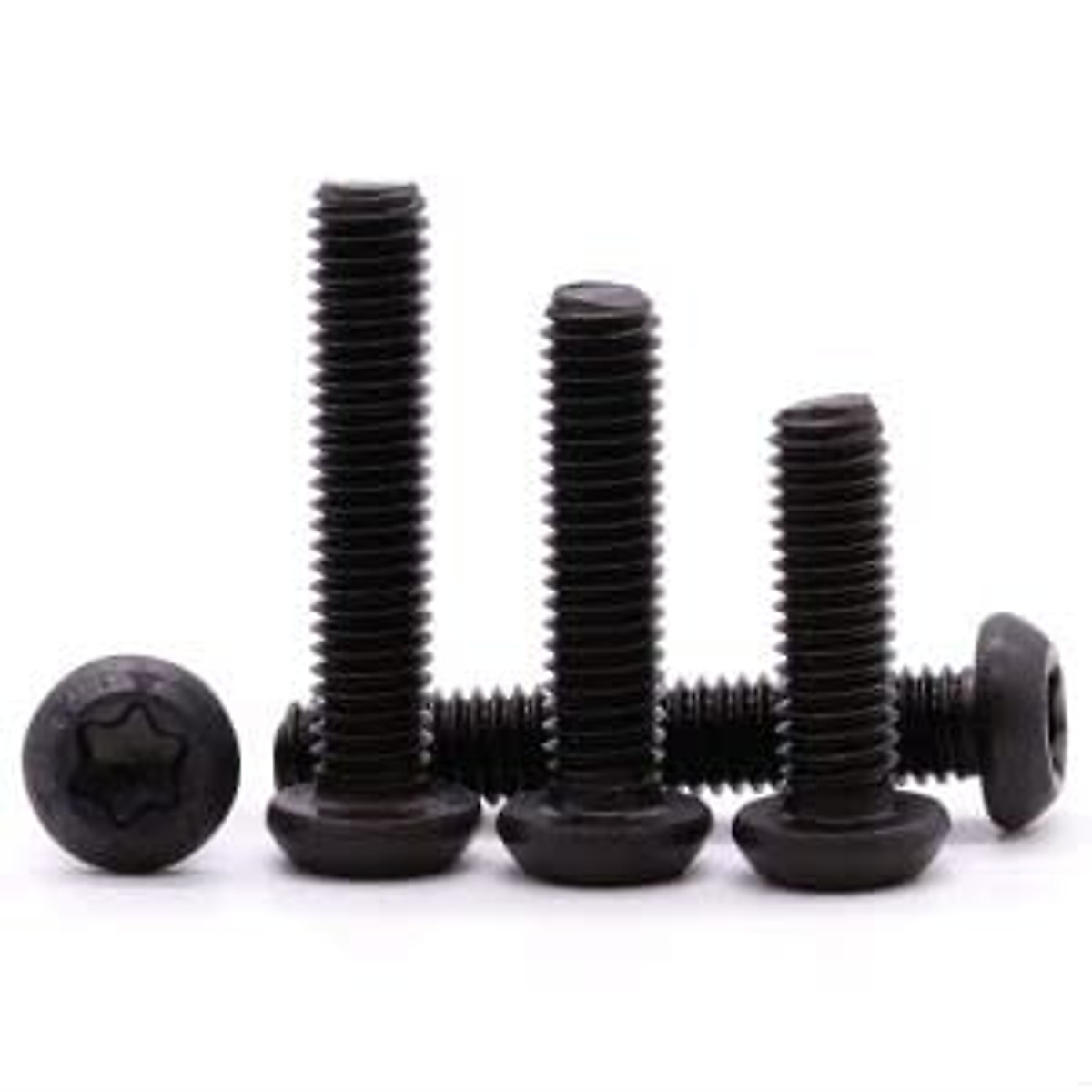 M6-1.0 x 35mm Button Head Torx Drive Machine Screws Bolts, Black Oxide Finish, 10.9 Grade Alloy Steel, Full Thread Coverage UNC, Pack of 30