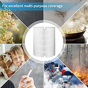 Proscenic air purifier A9 H13 true HEPA filter replacement filter, white