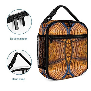 MINBHEBYUD Turtle Carapace Lunch Bag for Men Women, Insulated Lunch Bags for Office Work, Reusable Portable Lunch Box
