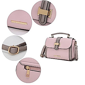 MKF Collection Satchel Bag for Women, Vegan leather Shoulder bag top handle Crossbody handbag Purse