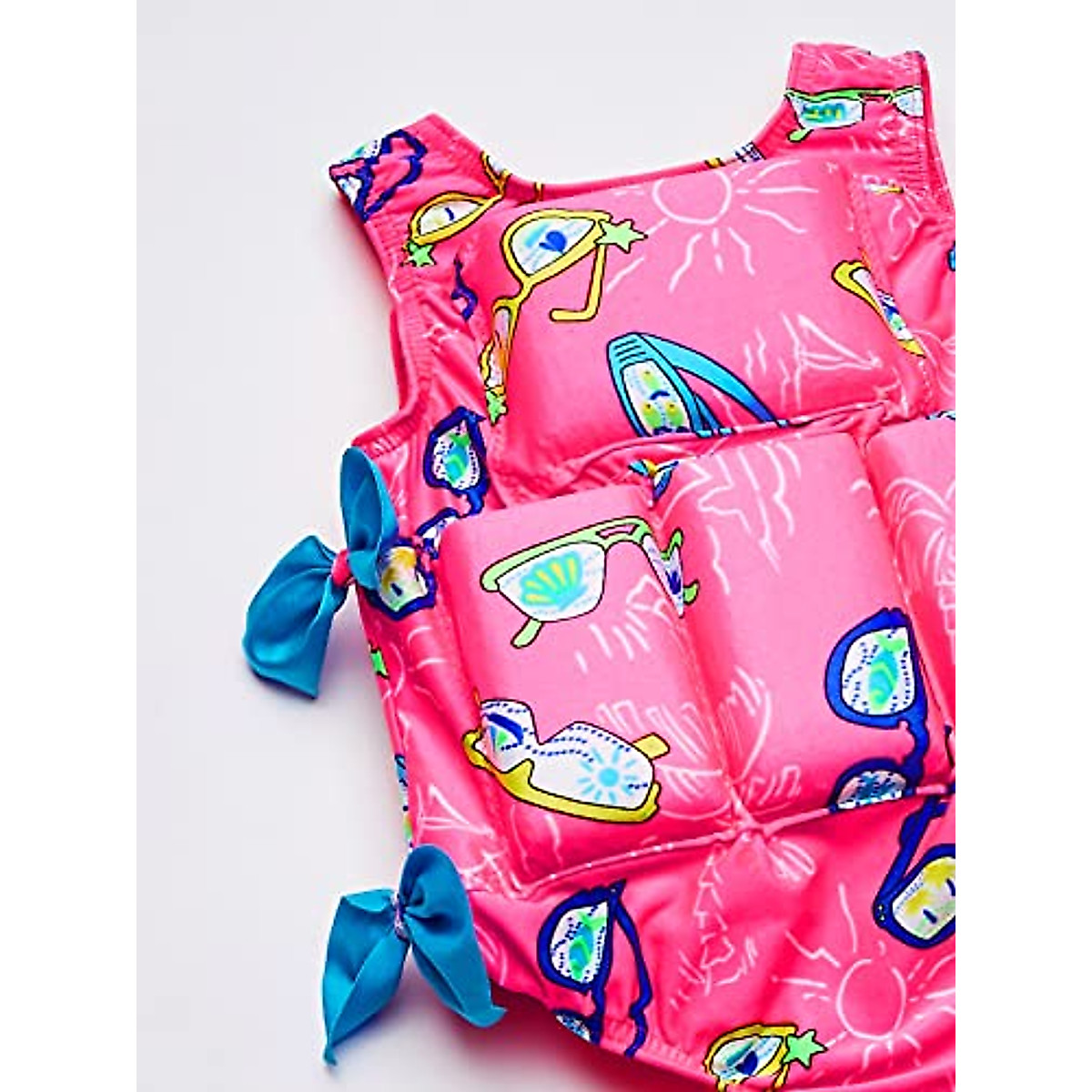 My Pool Pal Girls' Flotation Swimsuit, Pink Sunglasses, Extra Small