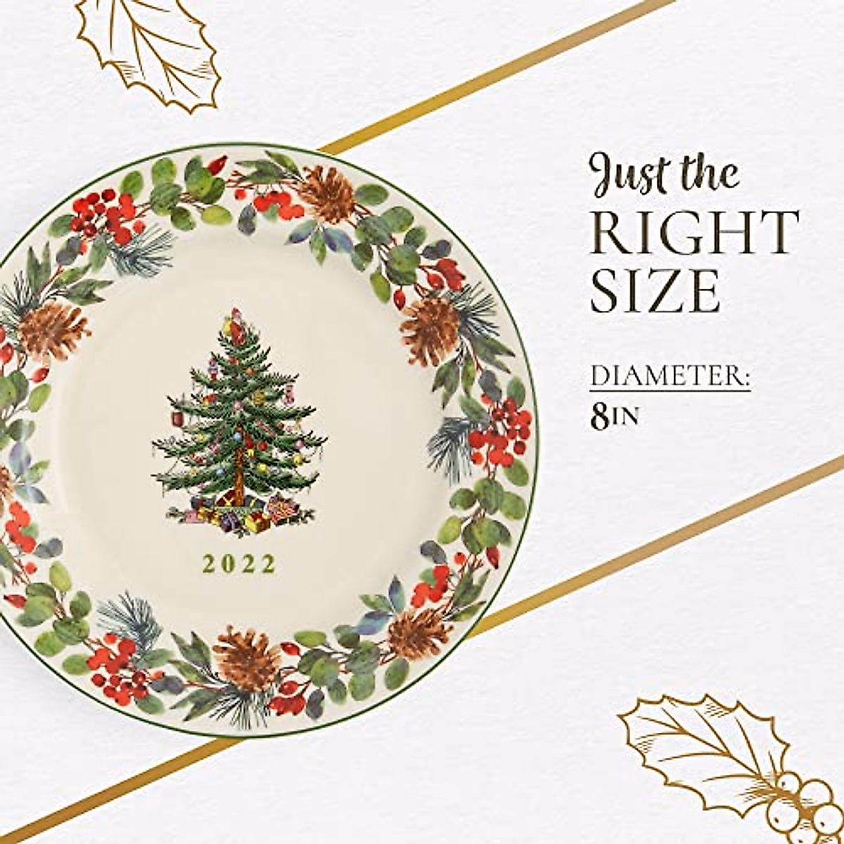 Spode - Christmas Tree 2022 Annual Collector Plate- 8 inch