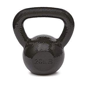 Amazon Basics Cast Iron Kettlebell, 20 pound, Black