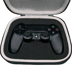 Game Controller Carry Case Travel Bag For PS4, Portable Storage Handbag Gamepad Holder Box with Soft Layer & Accessories Mesh Pocket