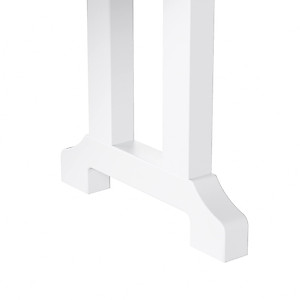 WO Outdoor Furniture 65” Long Trestle Horizontal Poly Lumber Bench Seat Chair, UV and Weather Resistant, Perfect for Dining, Patio, Garden, Balcony, Porch, Backyard, (White)