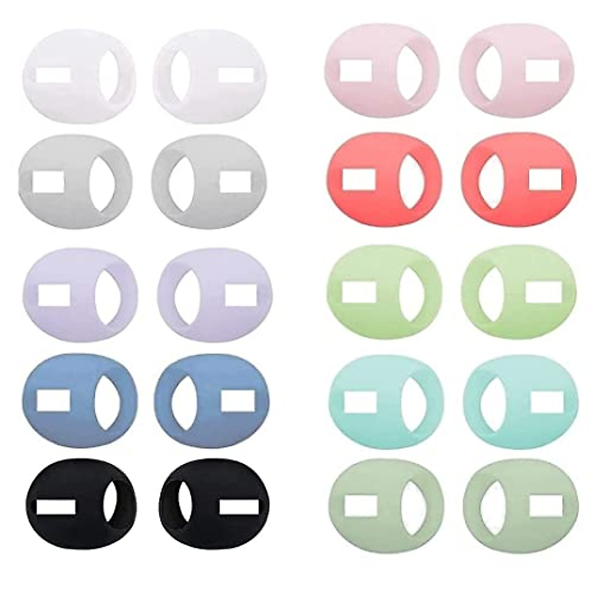JNSA Fit in Case Airpod Pro Earbuds Ear Skins Earbud Cover Ear Tips Covers Compatible with AirPods Pro, Ultra-Thin Anti-Slip Earbuds Covers ,10 Pairs 10 Colors
