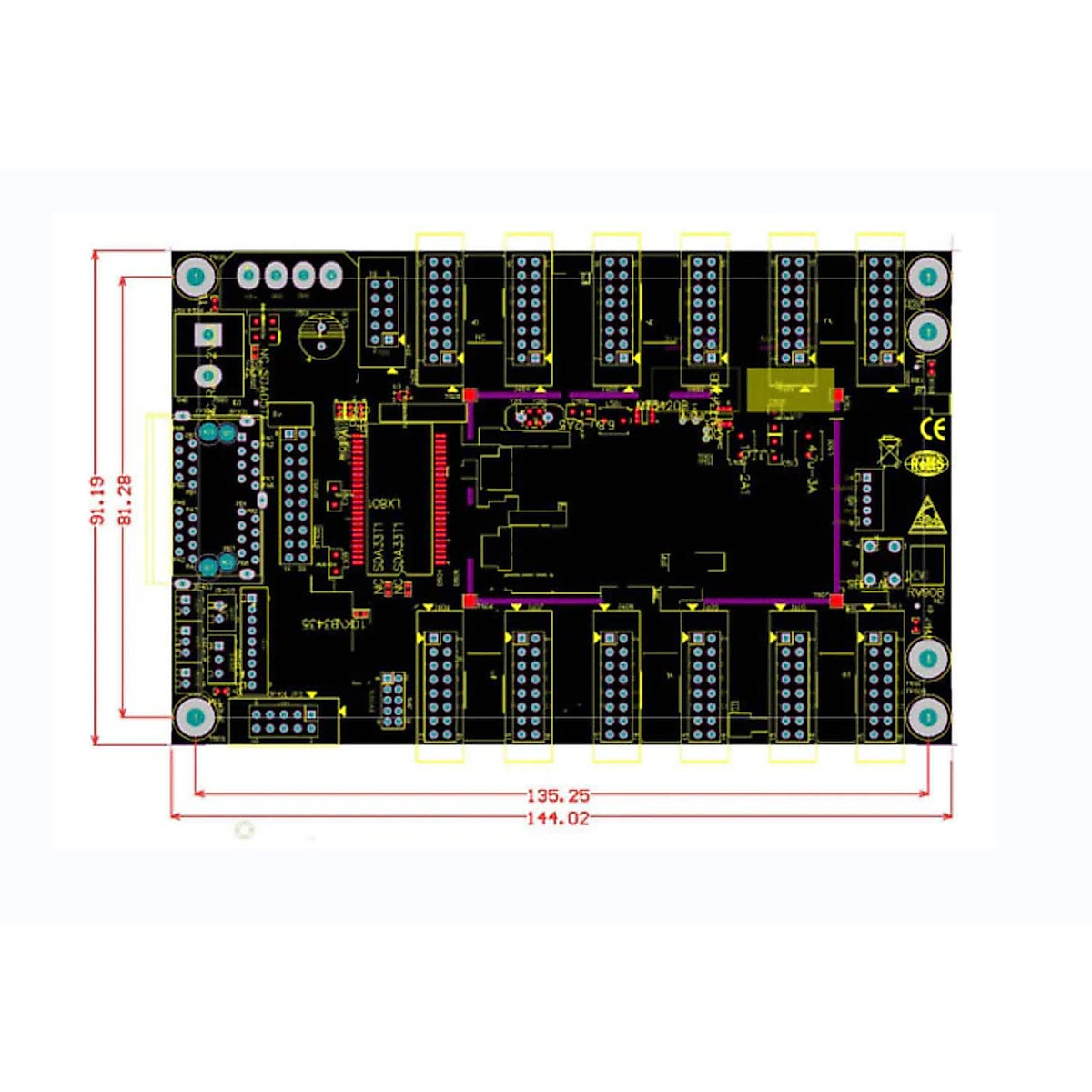 VISUALEDS 10pcs LED Receiver Card Mounting Plate for led Display Screen Accessories(mrv336 mrv300-1 mrv328